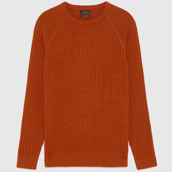 Zara | Sweaters | Zara Mens Ribbed Knitted Pullover Sweater L Nwt ...